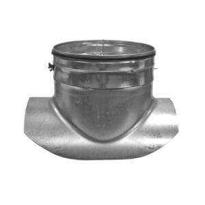 90 Degree Pressed Saddle Tap with Damper | Sheet Metal Connectors