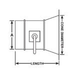 Conical E-Z Tap with 2-inch Standoff Collar | Sheet Metal Connectors
