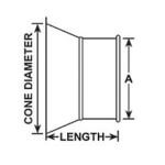E-Z Tap Conical Takeoff Collar with E-Z Flange for Spiral Pipes