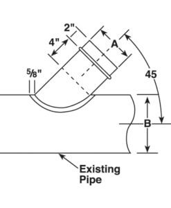 45 Degree Swedged Saddle Slip Connector Joints