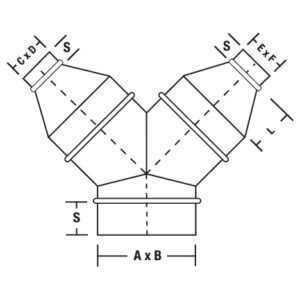 Reducing Y Branch | Sheet Metal Connectors